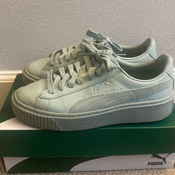 Puma | Shoes | Puma Basket Platforms Patent | Poshmark
